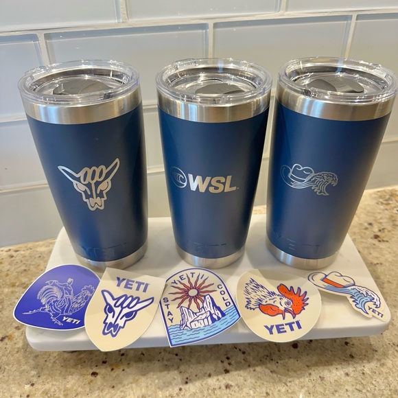 Yeti | Kitchen | Set Of 3 Limited Edition Yeti 2 Oz Tumblers With Lids ...
